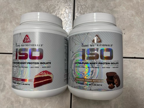 Lot 2 Core Nutritionals ISO Protein Isolate Whey Protein 2lbs Chocolate ...
