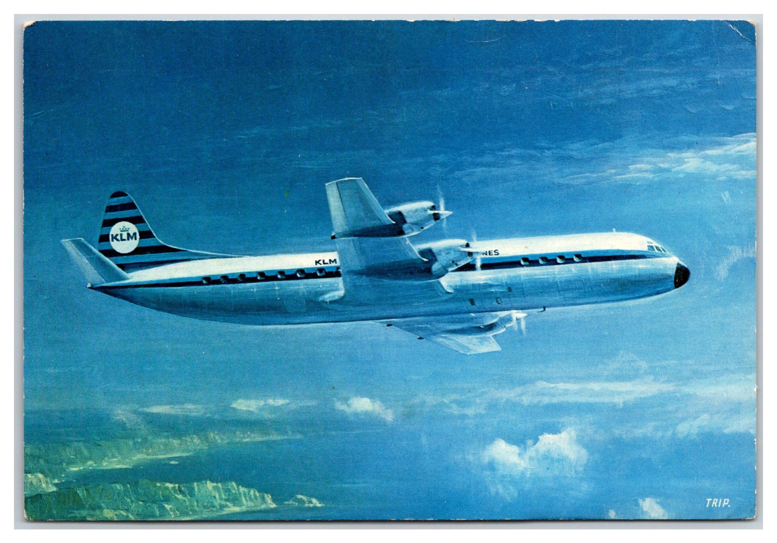 Postcard KLM Airline Issue LOCKHEED Prop Jet ELECTRA II Aviation | eBay
