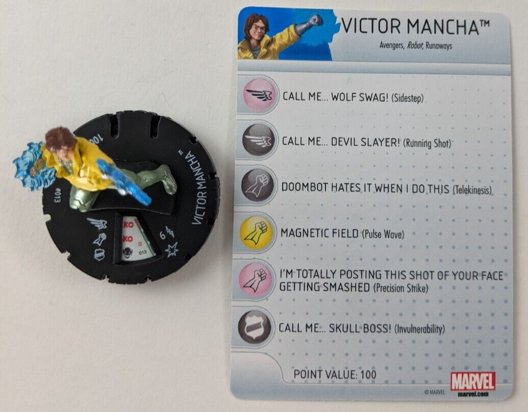 Victor Mancha #013 Heroclix Age of Ultron Common C Marvel w/ Stat Card ...