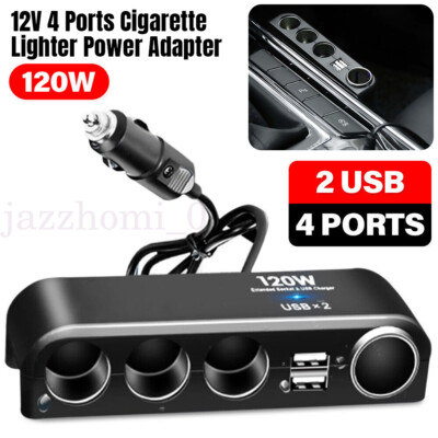 12V Socket Extension Lead 12volt Plug Car Cigarette Lighter Outlet ...