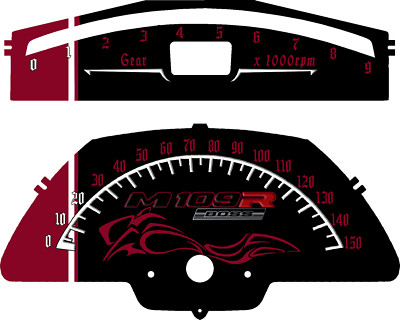 Suzuki M109R Custom Speedo & Tach 2012-2018 (MP/H or KM/H) Red | eBay