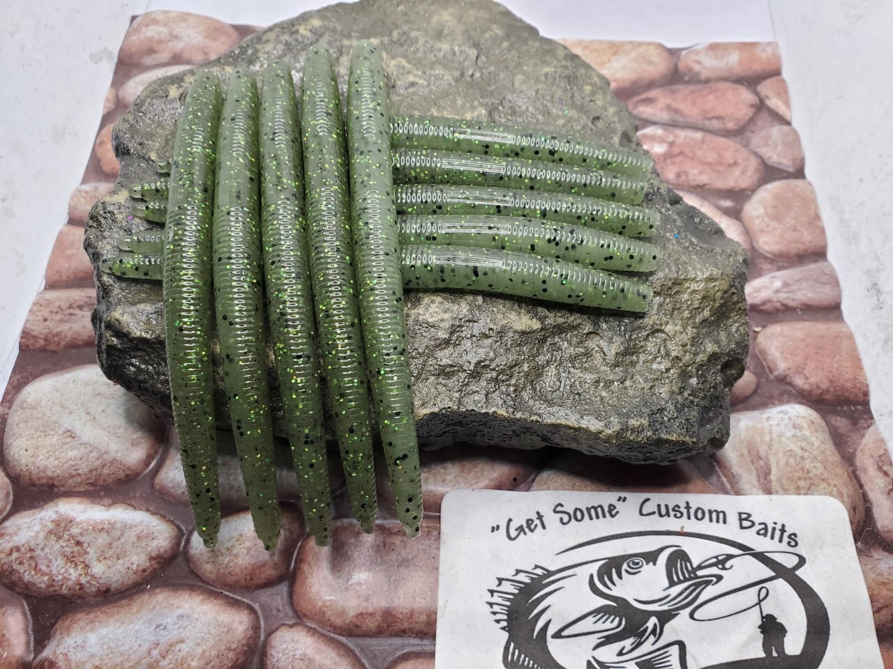 # 50 count 5" Senko - style stick worm in split 2-color, Bulk, #50 ...