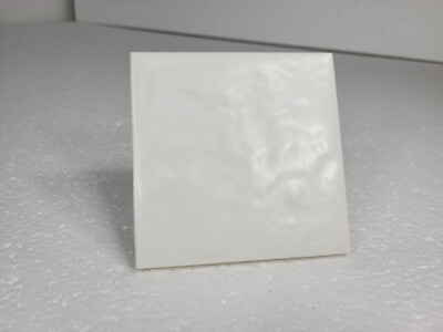 Vintage White Ceramic Tile 4.25 in Subway Square Rippled Matte Potters ...