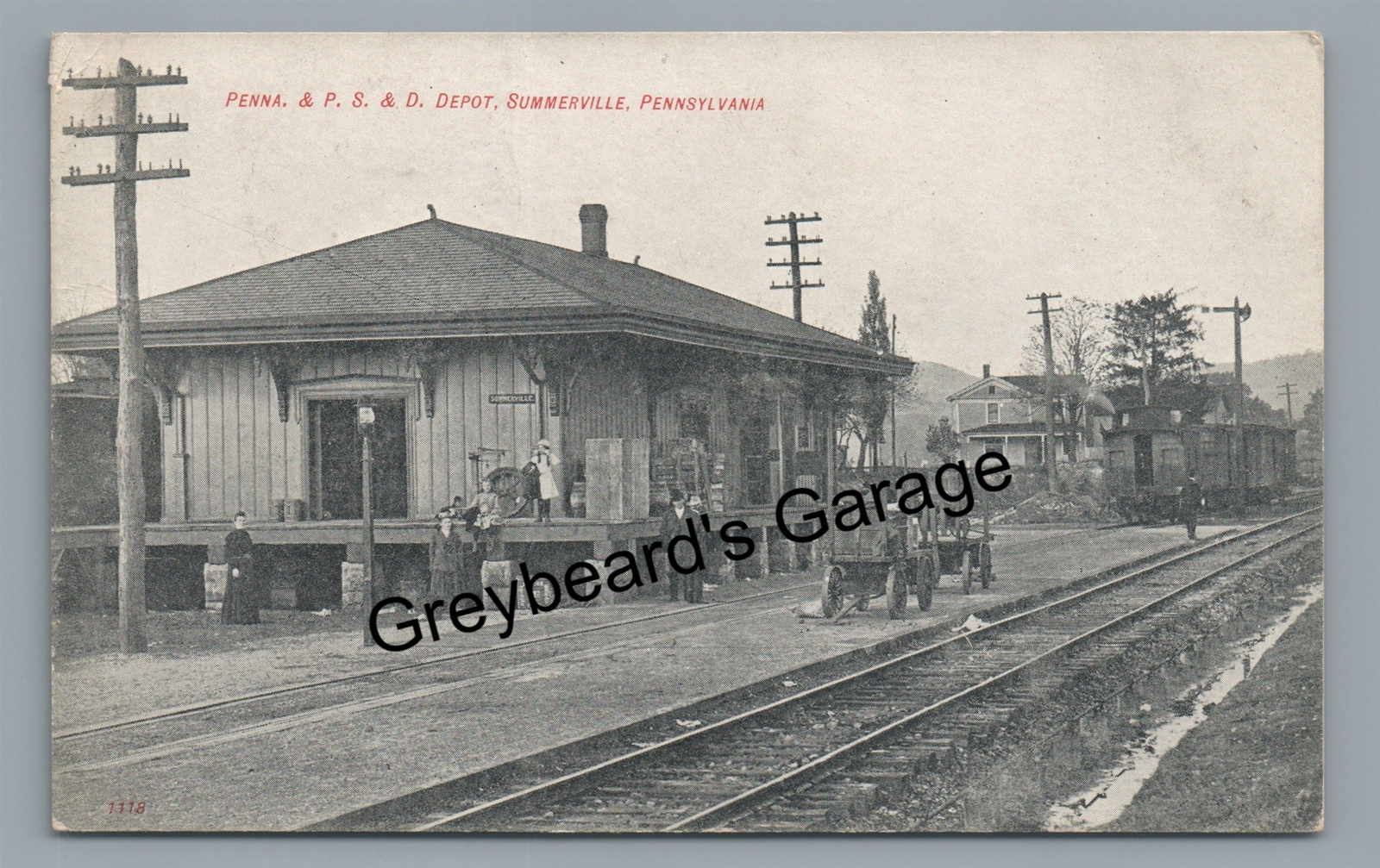 PRR Railroad Train Station Depot SUMMERVILLE PA Jefferson County 1908 ...