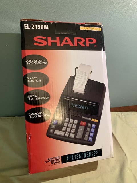 Sharp EL-2196BL Basic Calculator for sale online | eBay
