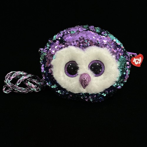 TY Fashion Flippy Sequin Purse - MOONLIGHT the Owl (8 inch) - New Boo ...