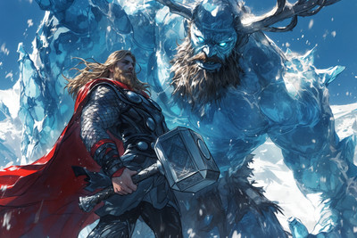 THOR VS FROST GIANTS Fine Art Print 13x19 Limited to 1/30 Avengers ...