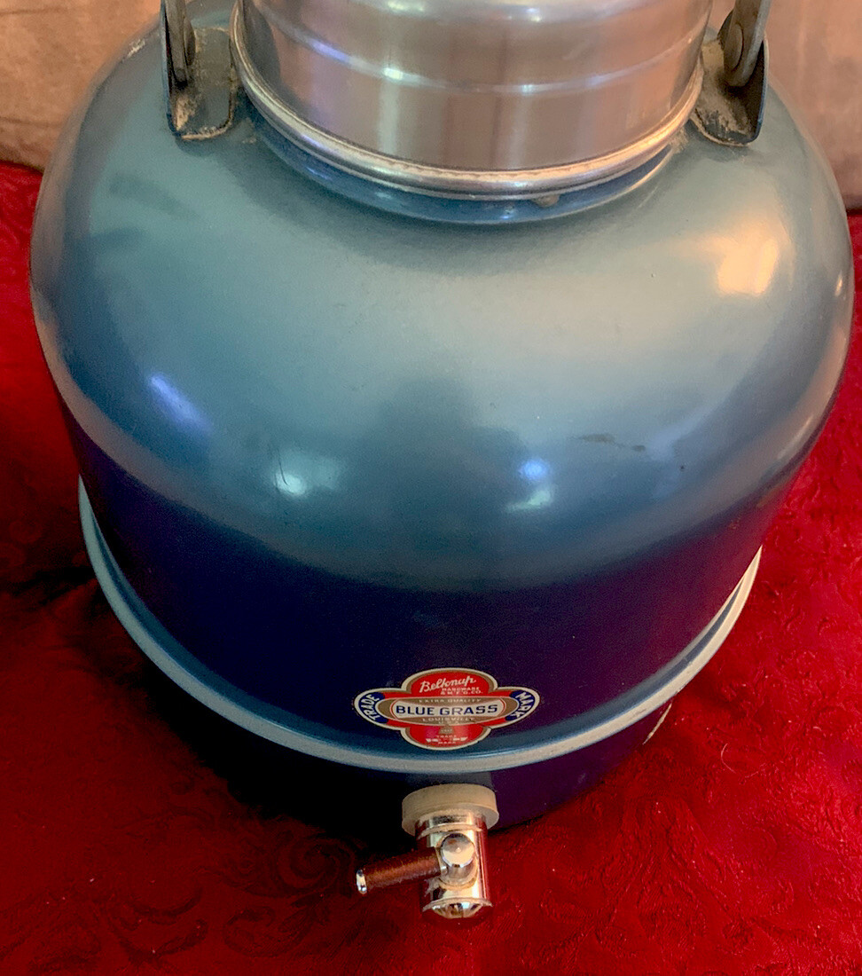 Belknap Vintage Blue Grass Drink Cooler W/ Spout - Super Cool / RARE ...
