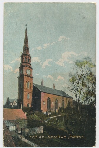 The Parish Church Forfar Angus Vintage Postcard N21 | eBay UK