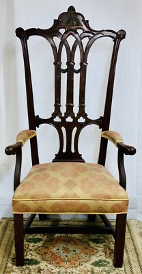 Chippendale “Rising Sun” George Washington’s Mahogany Armchair Replica ...