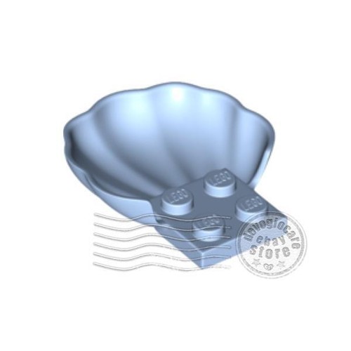 1x LEGO 18970 Husk Clam With 4 Studs Blue Light Bright 6335529 | eBay