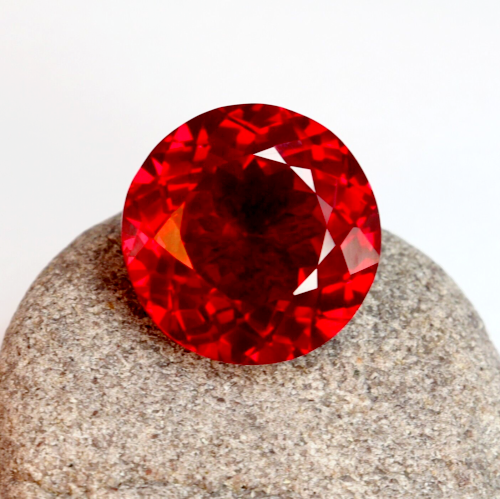 7+ Natural Certified Flawless Burmese Red Ruby Round Cut Loose Gemstone ...
