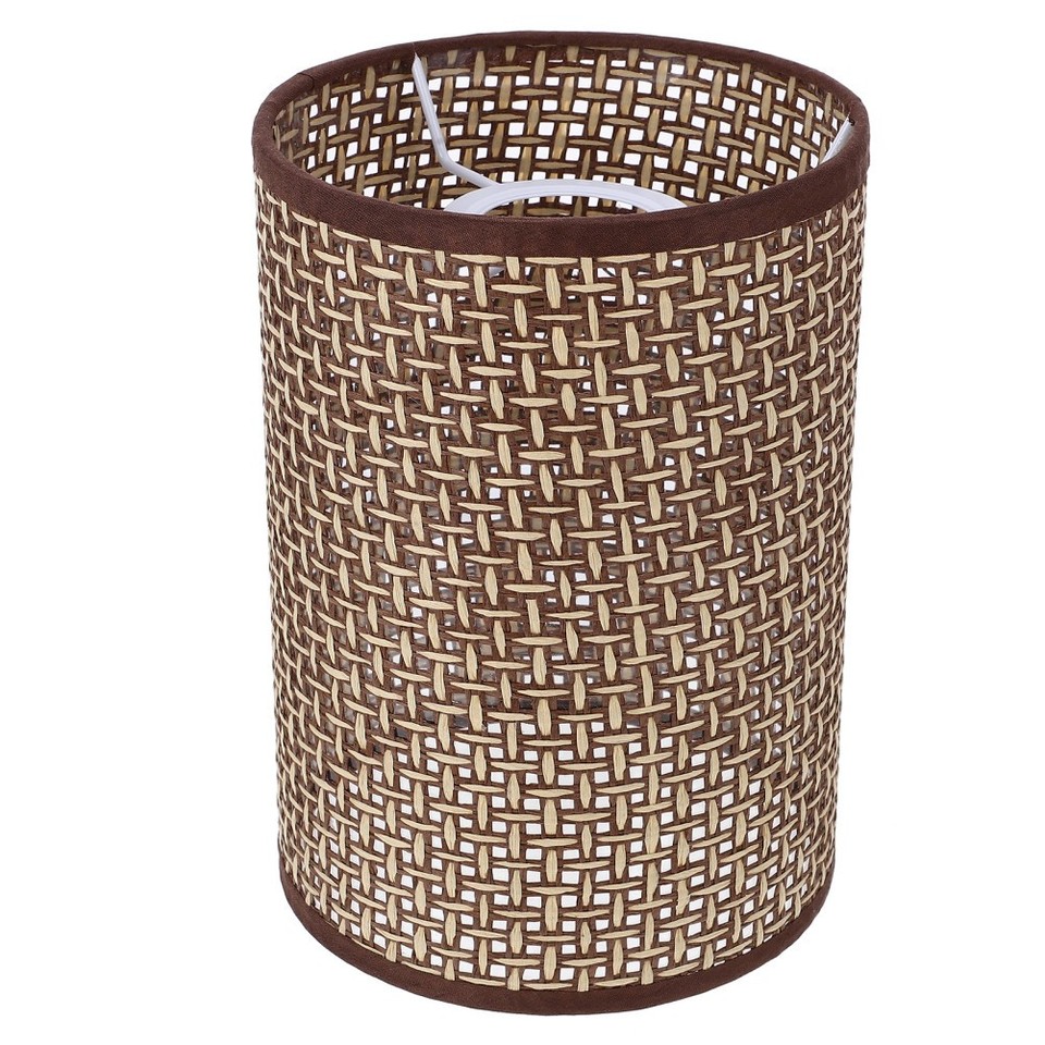 Country Lamp Shade Rattan Rustic Lamp Shade E27/E14 Socket Table Lamp ...