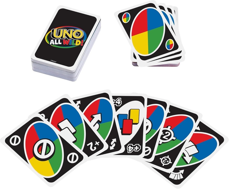 Colorblind Accessible UNO All Wild Game - 112 Cards for Endless Fun ...