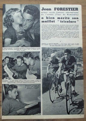 Article presse,Jean Forestier, cyclisme,1954, , photos | eBay