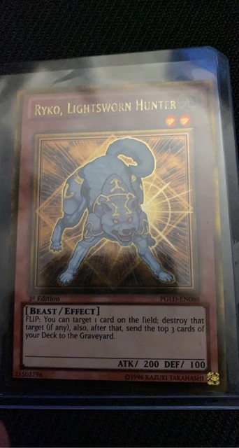 Yu-Gi-Oh! TCG Ryko, Lightsworn Hunter Premium Gold PGLD-EN086 1st ...