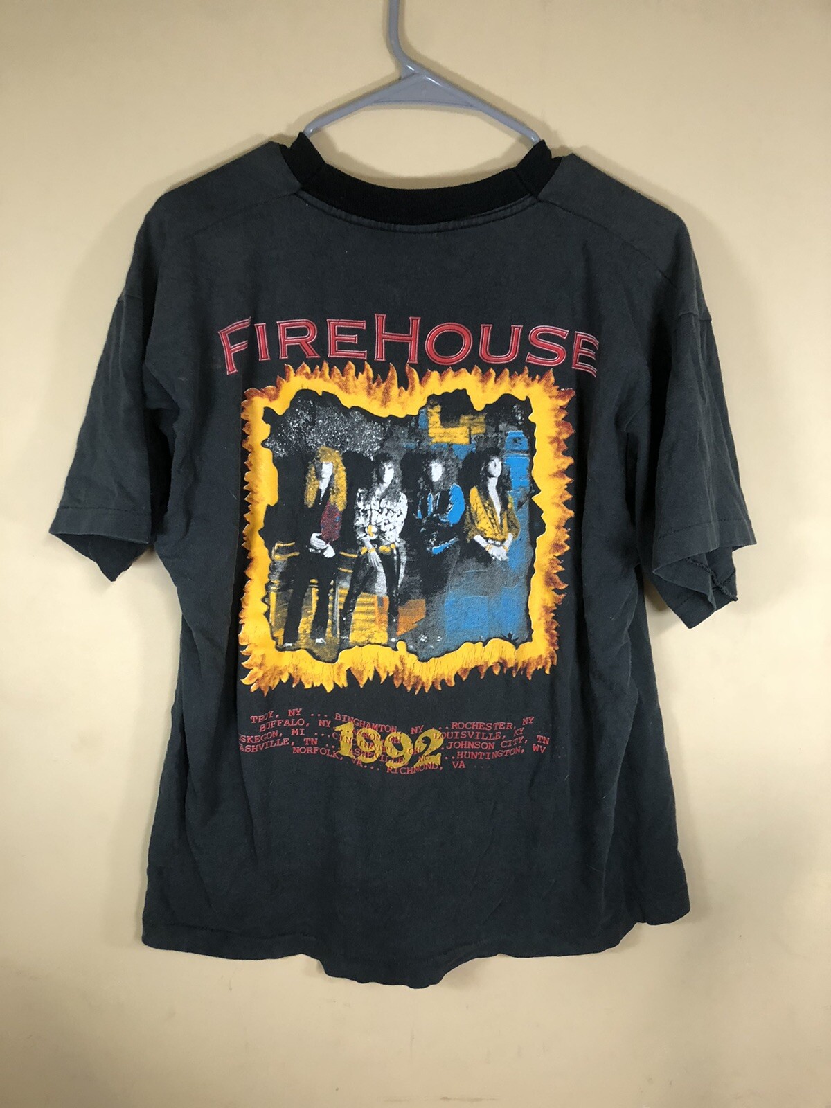 VTG Tesla/Firehouse Psychotic Supper 1992 Tour Tee Sh… - Gem