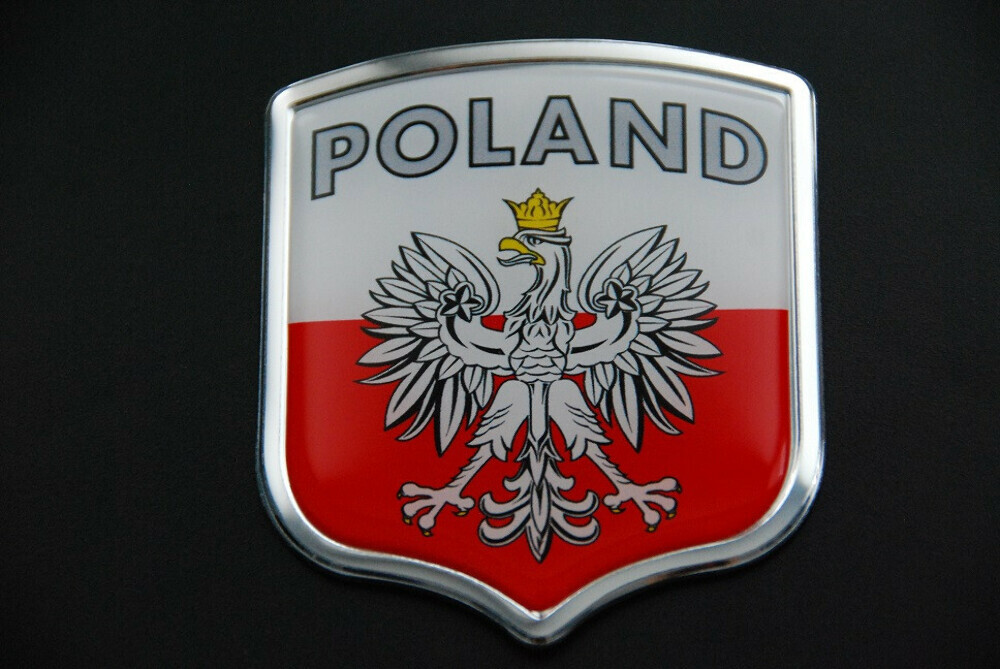 Polish Poland Resin and Aluminium Country Badge Decal Sticker w/ Eagle ...