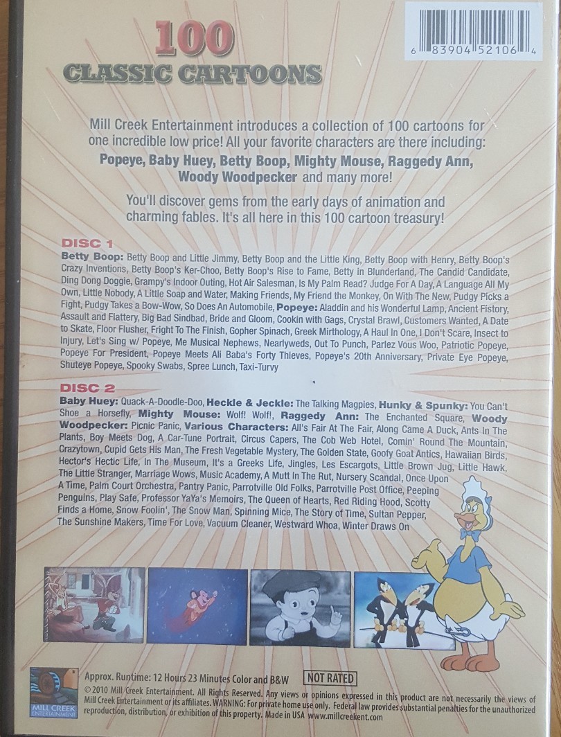 100 classic cartoons DVD | eBay
