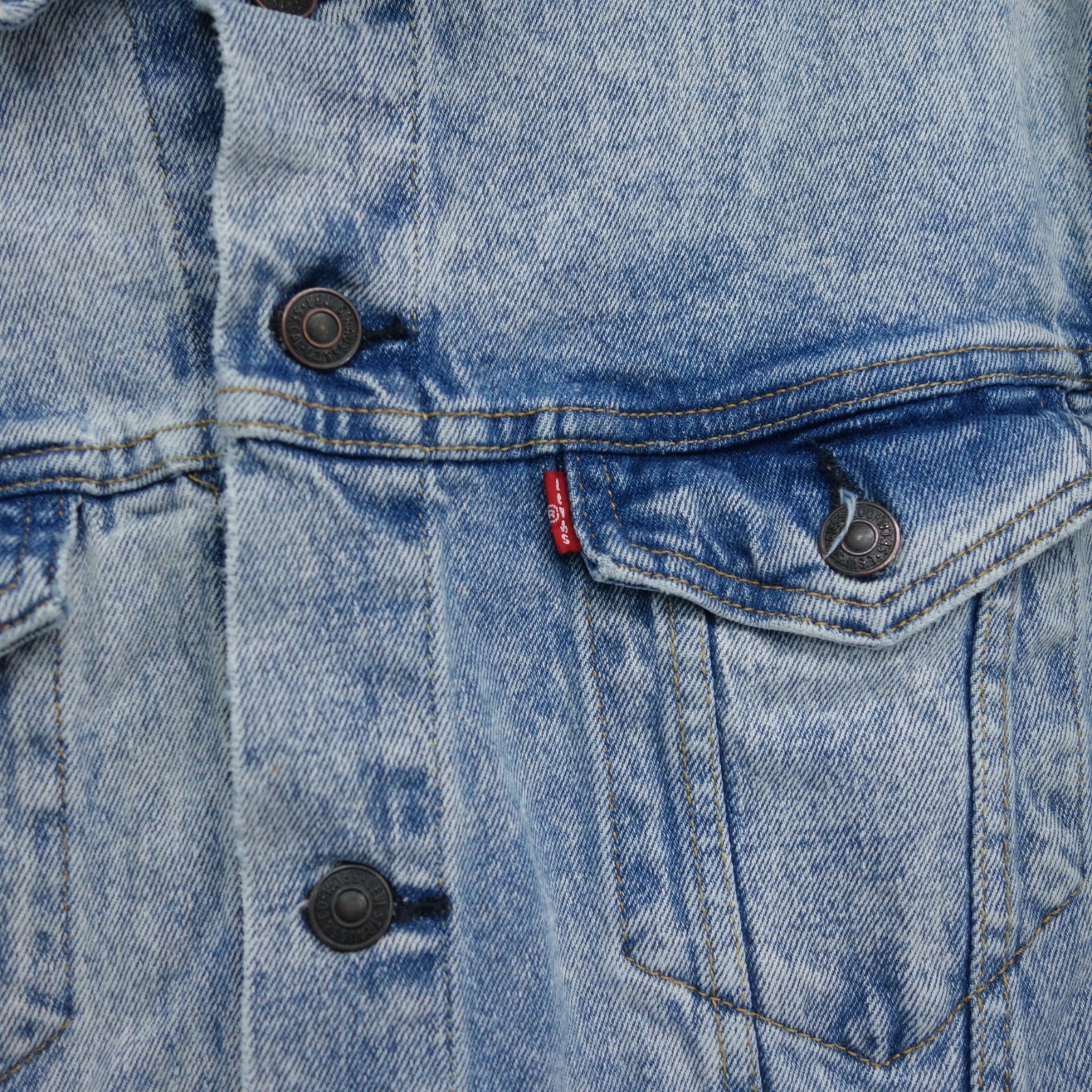 Levi's Mens 72334 0225 Cloud Wash Blue Denim Classic Trucker Jean ...