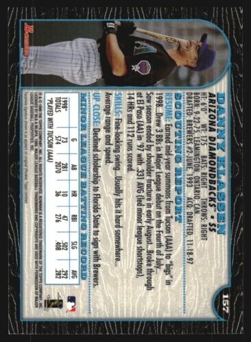 1999 Bowman Arizona Diamondbacks Baseball Card #157 Danny Klassen | eBay