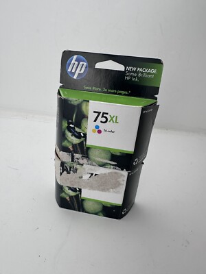 Genuine HP 75XL Tri-Color Ink Cartridge NEW Sealed Box 2 Pack!!!! | eBay