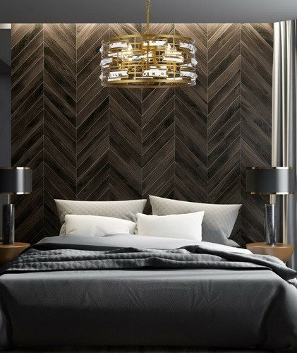 Crystal Chandelier 5 Light Fixture over Dining Room Table or Bedroom ...