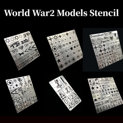WWII Models Stencil US/German/USSR/Israel AFV Template Spray Tool 1/32 ...