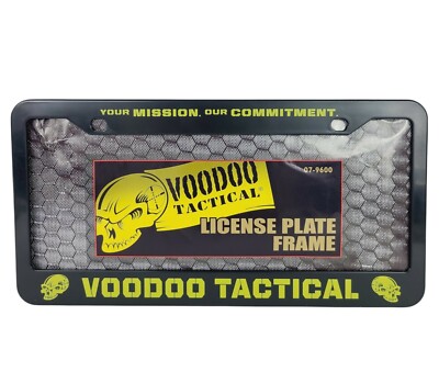 Voodoo Tactical License Plate Frame Black Plastic | eBay