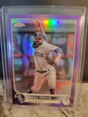 2022 Topps Chrome Update Sergio Romo #USC25 Purple Refractor Seattle ...