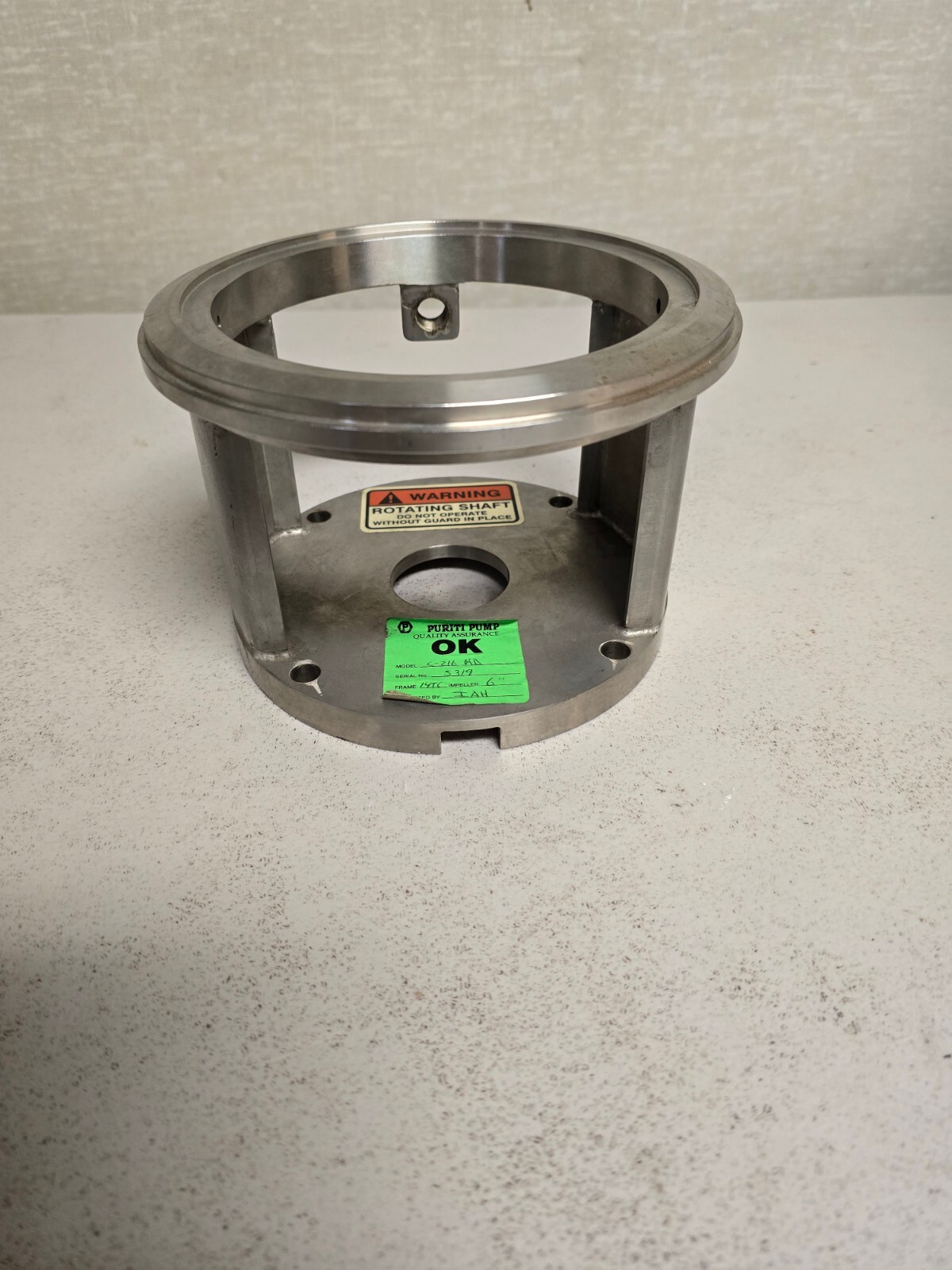 Tri-Clover/Puriti Model C216MD Stainless-Steel Pump/Motor Adapter | eBay