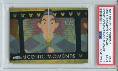 2023 Topps Chrome Disney Moments Mulan Readys For War Gold Wave /50 Psa ...