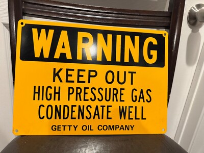 🔥 Vintage Original Getty Oil Metal Sign | eBay