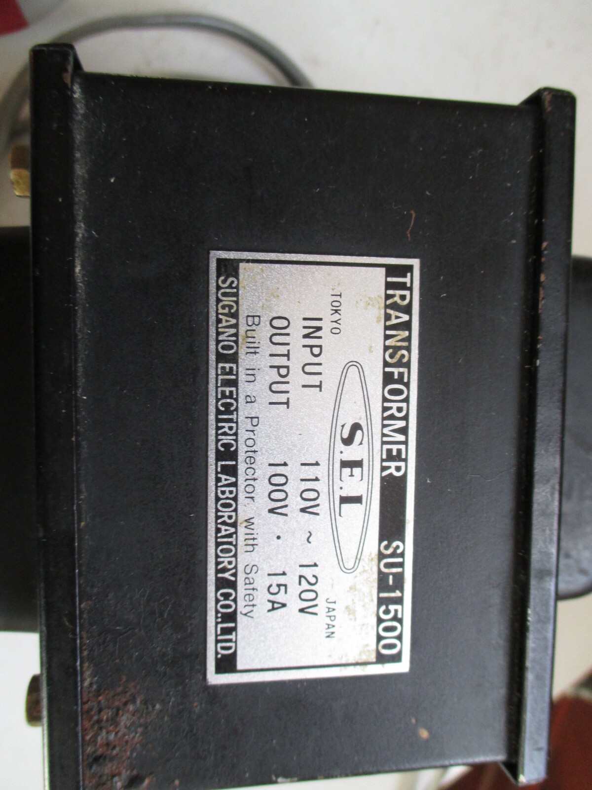 Sugano Electric Laboratory Co SU-1500 Transformer 110V to 100V, 15 amps ...