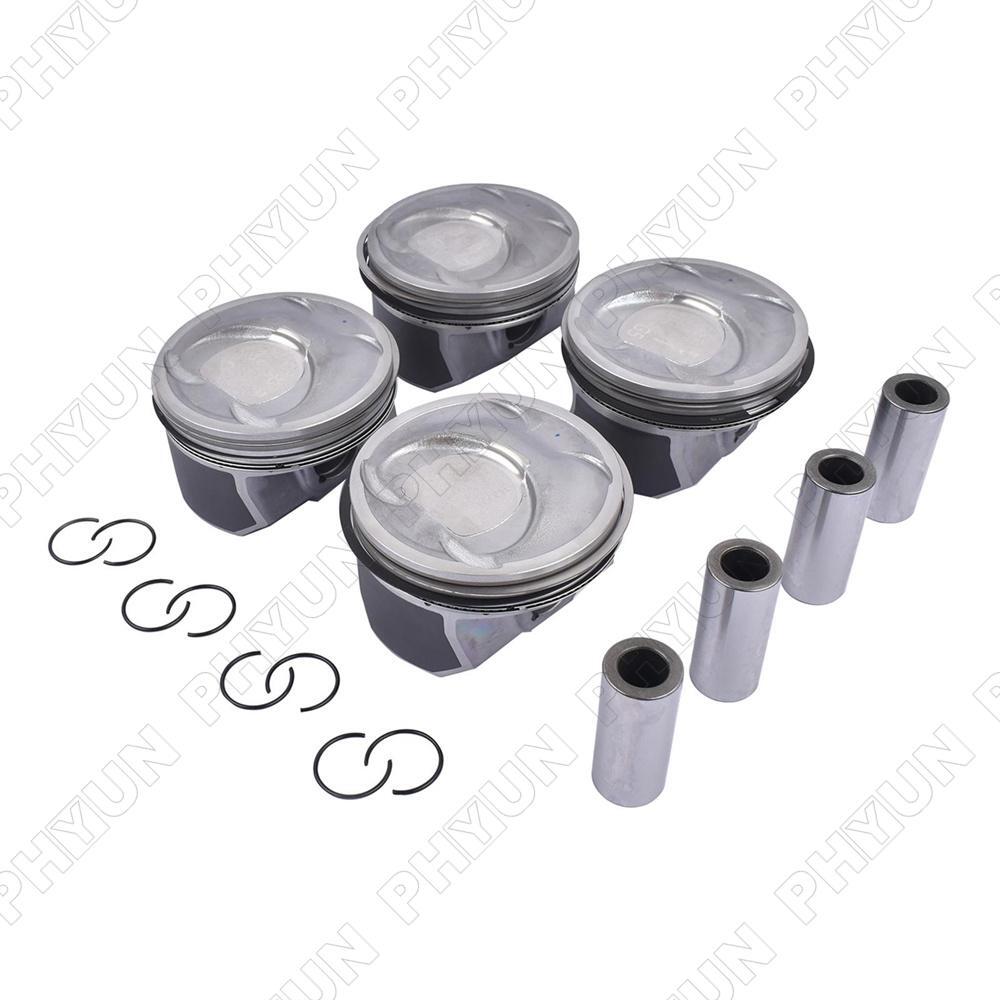 4 Sets Piston & Pin & Snap Rings Kit STD For Hyundai Sonata Kia Optima ...