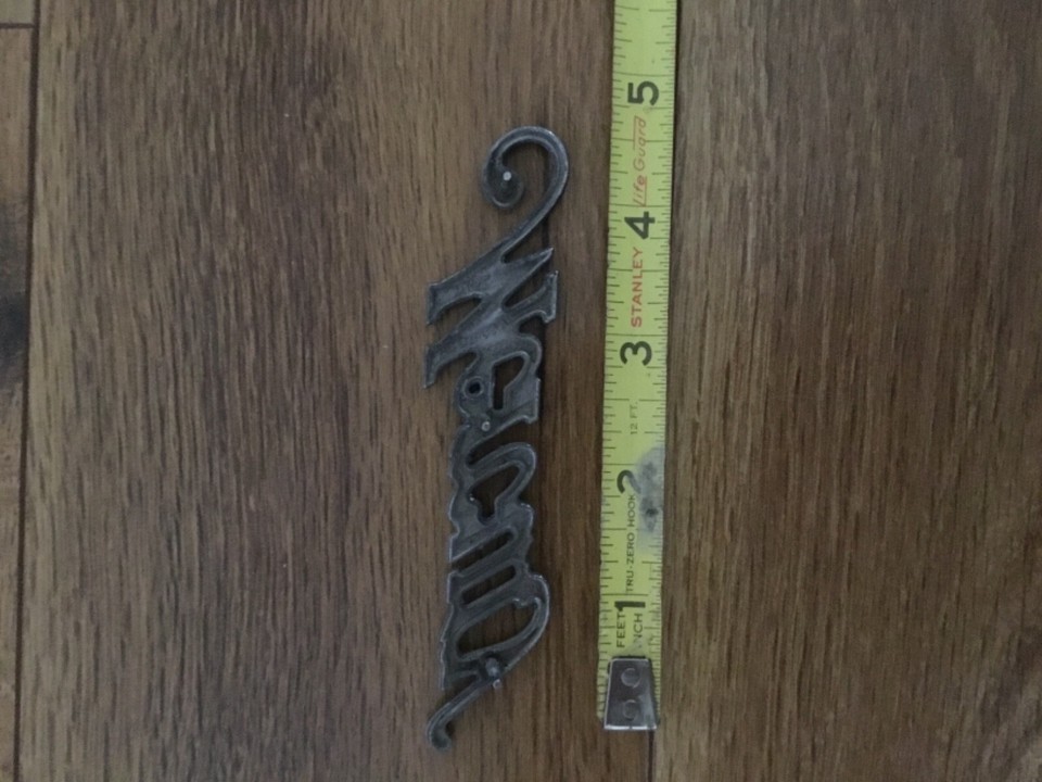 Vintage Ford Mercury Script Emblem with pins | eBay