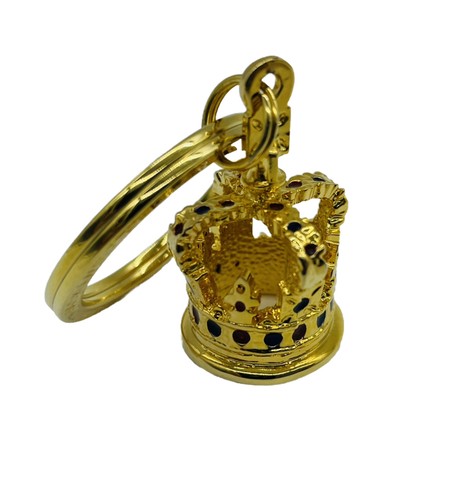 Haskins England Jeweled Crown Keychain Royal King UK GB Sculpted ...