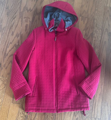 Bromley Sport Quilted Barn Coat Red Jacket Women's Sz S Insulation Hood | eBay