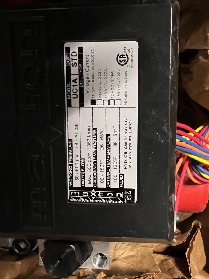 Maxton Hydraulic Elevator Control Valve UC1A | eBay