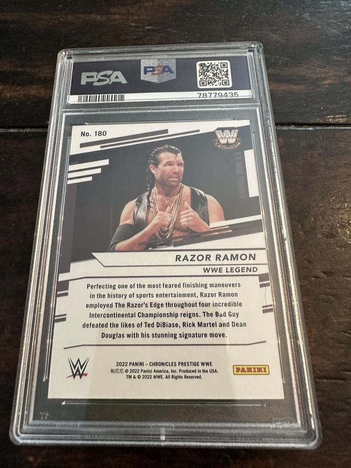 2022 Panini Chronicles WWE Prestige Razor Ramon SP Scott Hall /49 PSA 7 ...
