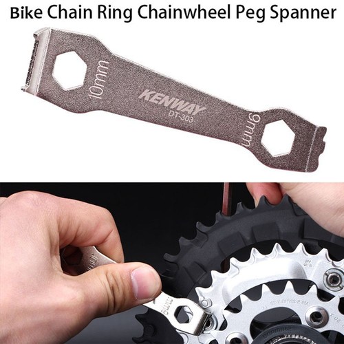 9&10mm Chain Ring Chainwheel Peg Spanner Bike Chainring Nut Bolt Fixed ...