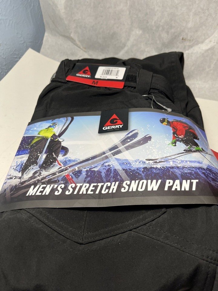 Gerry Men's Stretch Snow Ski/Boarder Tech Pants 4-Way Stretch Black ...