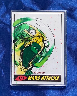 MARS ATTACKS IDW BOOK - Original Sketch of a Martian by DAN DUNCAN SC ...