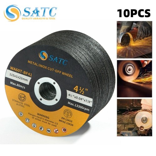 10PCS 4.5 inch Cut Off Wheels Metal Stainless Steel 4-1/2x0.04x 7/8 ...