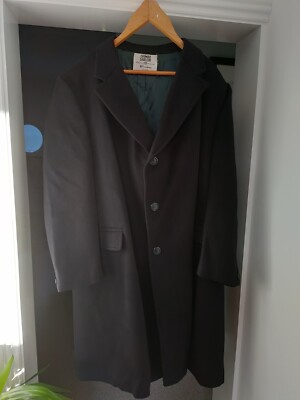 Genuine Crombie Mens Overcoat 42R Coat Jacket Pure New Wool Light Brown ...
