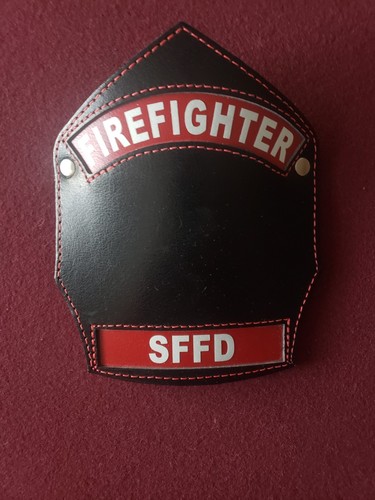 Leather Firefighter Shield Front SFFD. | eBay