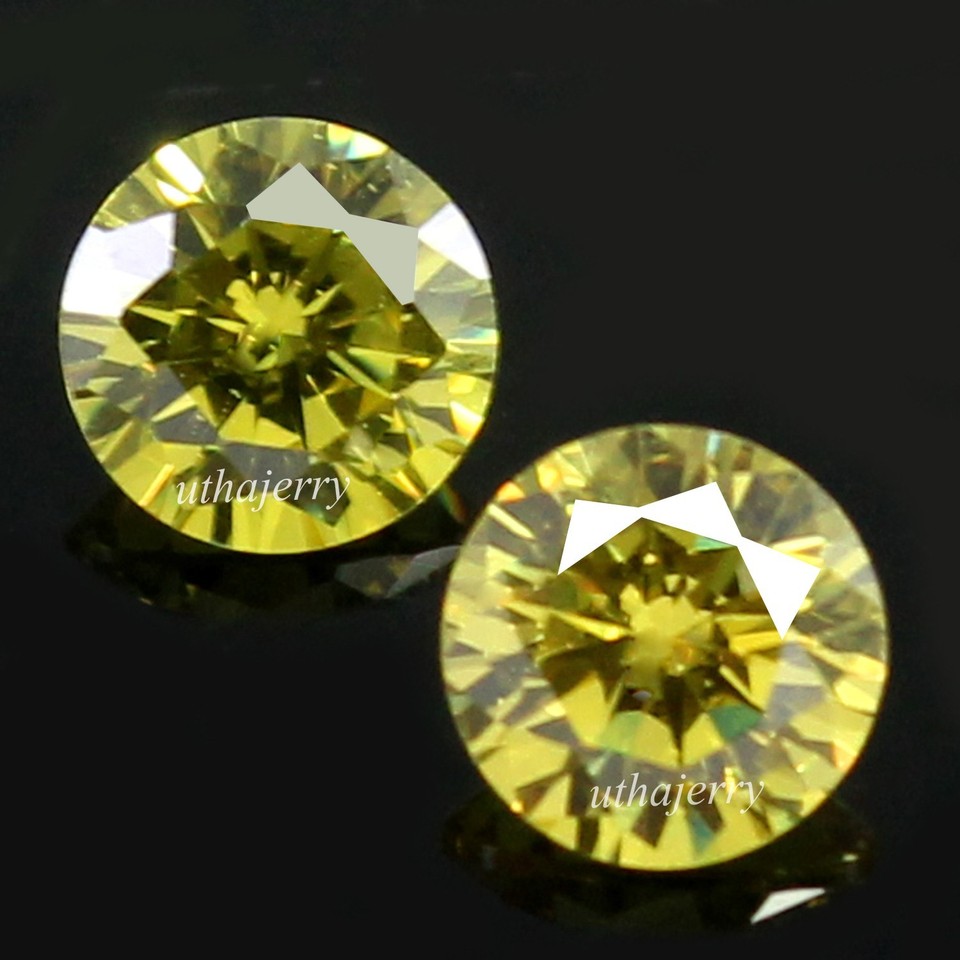 Certified Natural Myanmar Green Peridot 4.00 MM Round Shape Pair ...