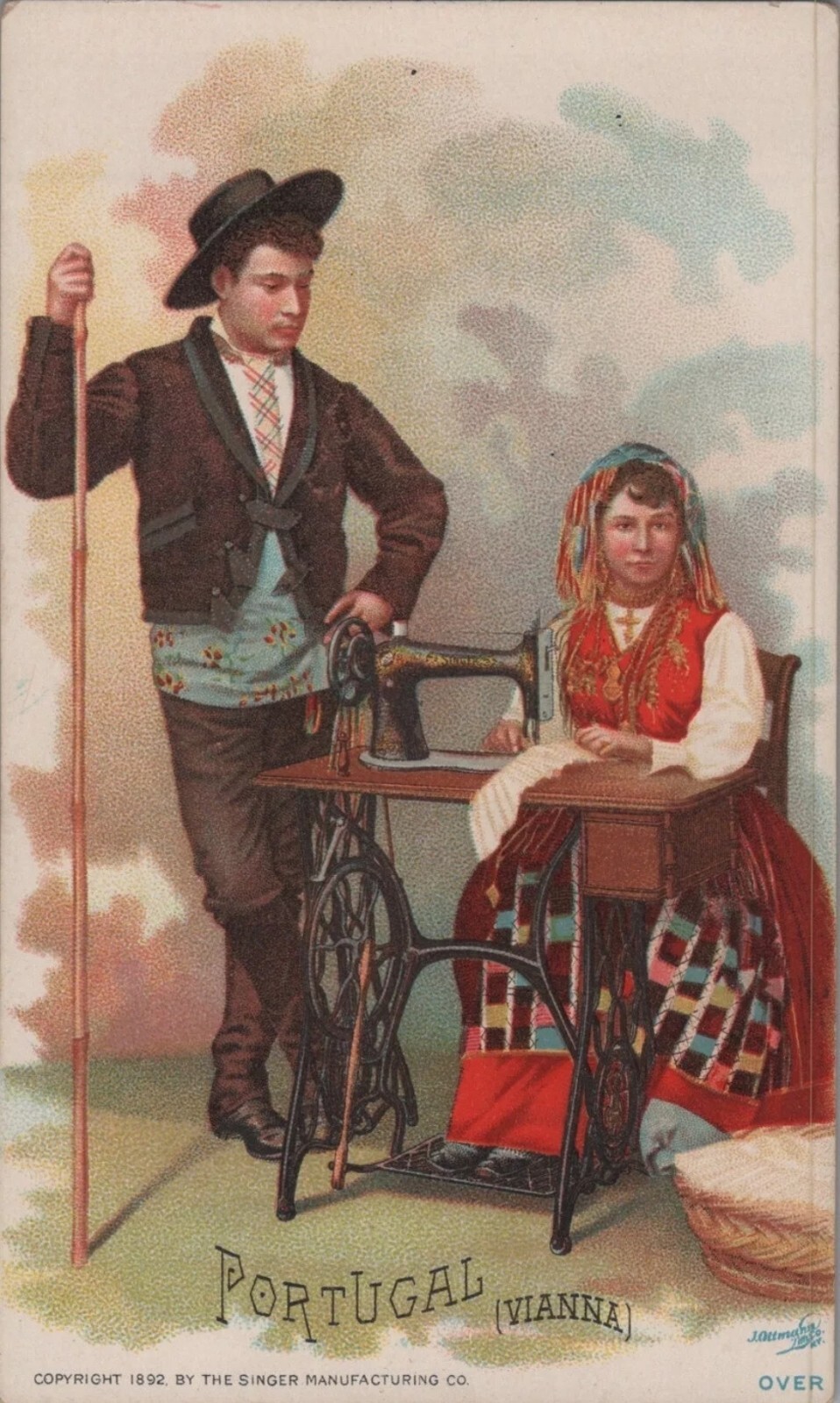 Lot Of 29 c1892 Singer Mfg. Co. Sewing Trade Card Costumes of All ...