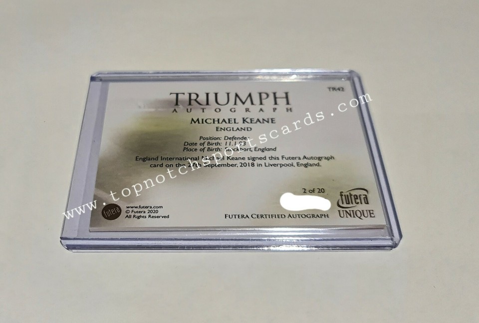 2020 Futera Unique Triumph Autograph Soccer Card Michael Keane 2/20 | eBay