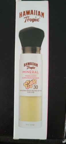 Hawaiian Tropic Mineral Translucent Sunscreen Powder UVA SPF 30 Brush ...